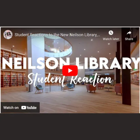 New Video of Students’ First Impressions of Neilson Library
